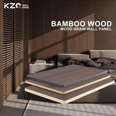 China Factory Customized Environmentally Friendly Wood Grain Bamboo Fiber Wall Panel for sale