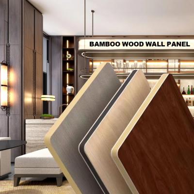 China 8mm Seamless Splicing Board Interior Decorative Panels Bamboo Fiber Wall Panel for sale