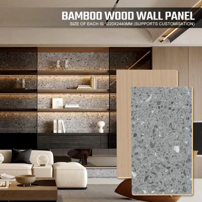 China TV Background Marble Wall Panels Waterproof Marble Sheet Bamboo Fiber Wall Panel for sale