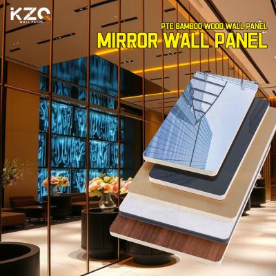 China ISO9001 Mirror Wall Panel Bamboo Fiber Wall Panel Indoor Decoration Board for sale