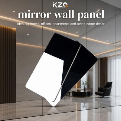 China OEM ODM PET Waterproof Mirror Wall Panel for Hotel Commercial Project for sale