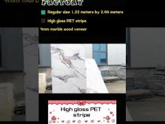 PET Marble Texture Decorative Wall Board Bamboo Charcoal Wood Veneer PVC Wall Panel