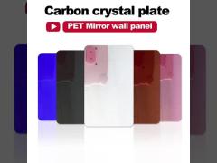 Popular Design PET High-Gloss Marble Wall Panels With Bamboo Charcoal Wood Veneer For Commercial Spaces