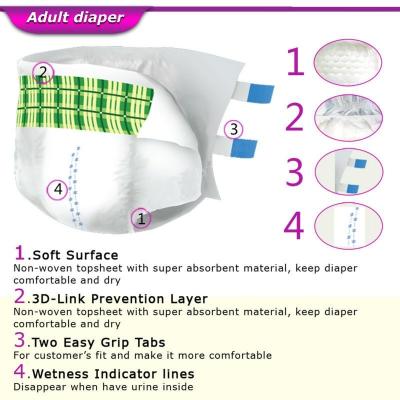 China High Quality and Lowest Price of Disposable Adult Diaper for sale