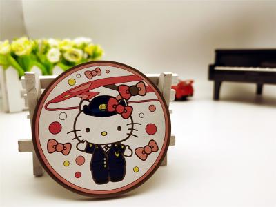 China Tenedor dominante reutilizable del PVC, llaveros de goma de encargo hola Kitty Themed en venta