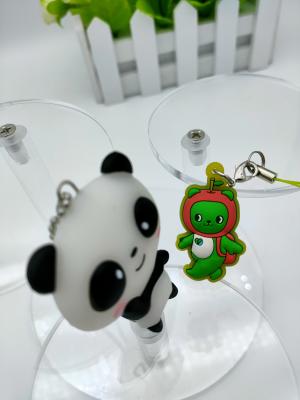 Cina catena chiave di gomma molle del PVC 3D, personaggio dei cartoni animati Keychains del ODM in vendita