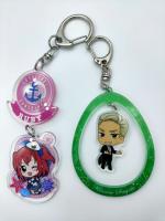 China Anime Laser Cut Acrylic Keychains 3mm Thickness Customized Shape for sale