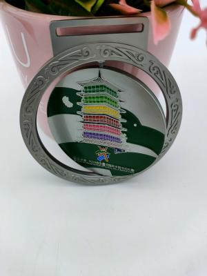 Cina Medaglia in lega di zinco dell'OEM, dimensione su ordinazione delle medaglie 75mm di mezza maratona del nastro in vendita