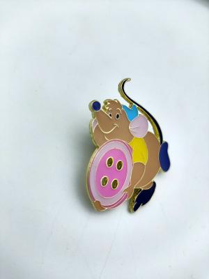 Cina Progettazione di tema di anime di Cinderella Mice Metal Brooch Pin Disney 2D in vendita