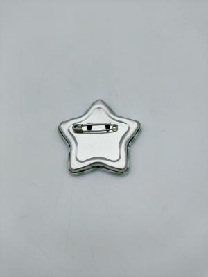 Cina Star Cute Girl Spilla in metallo Badge a forma di pentagramma Materiale in ferro inossidabile in vendita