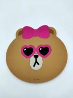 China Bear Shape Silicone Cup Mat Pot Coaster High Temperature Resistant for sale