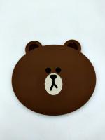 China Bear Shape Silicone Cup Mat Pot Coaster High Temperature Resistant for sale
