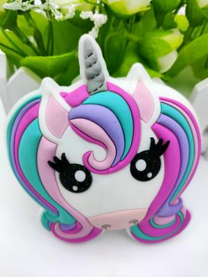 Cina Giocattoli molli del silicone della chiusura lampo del ODM, sacchetto Unicorn Shape circolare della moneta del silicone in vendita