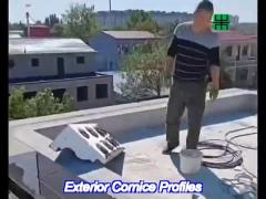 fireproof eps polystyrene exterior cornice profiles for villa decorative eps cornice