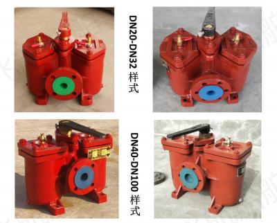 China OIL PURIFIER OUTLET DOUBLE OIL FILTER, DOUBLE COARSE OIL FILTER MODEL: A40-0.75/0.26 CB / T425-94 for sale