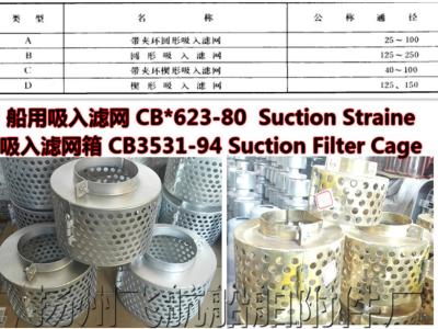 China CB*623-80 C type belt clip ring clamp ring fork shaped suction strainer for sale