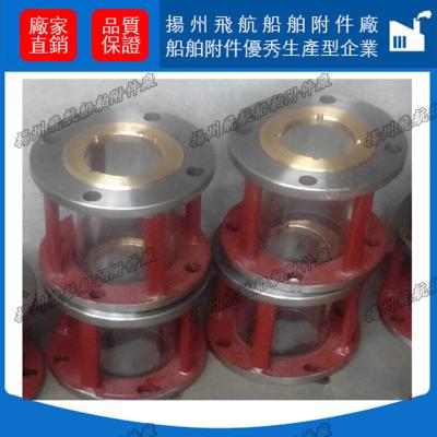China Marine Cylindrical Liquid Flow Observer 150mm Sight Glass 10 Bar for sale