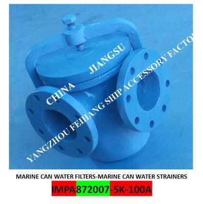 China IMPA872007-daily fresh water pump inlet right angle cylindrical sea water filter JIS 5K-100A LA-TYPE for sale