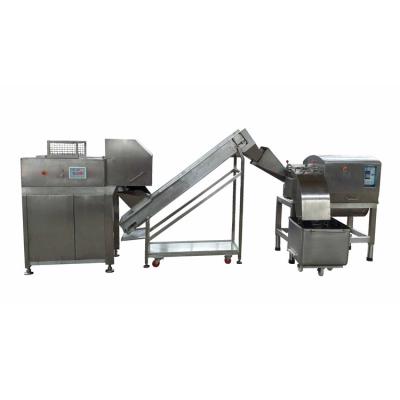 China automatic chicken cube cutter slicer frozen beef pork meat dicer cutter line for sale