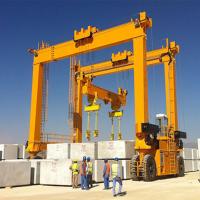 China Heavy Load Dock Gantry Harbour Crane 50 Ton RTG Wireless Remote Control for sale
