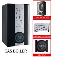China Gas Condensing Wall Mounted Boiler 28kW Black Shell Heating and Bathing Dual Function for sale