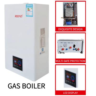 Cina L1PB40-A (F1) 40Kw Gas Parete Involucro Stile Acciaio inossidabile Shell Riscaldamento E Bagno Caldaia a doppia funzione in vendita