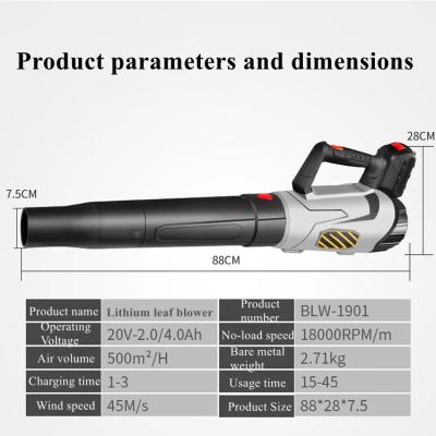 Cina Soffiatore elettrico per foglie da giardino senza fili alimentato a batteria per la cura del prato in vendita