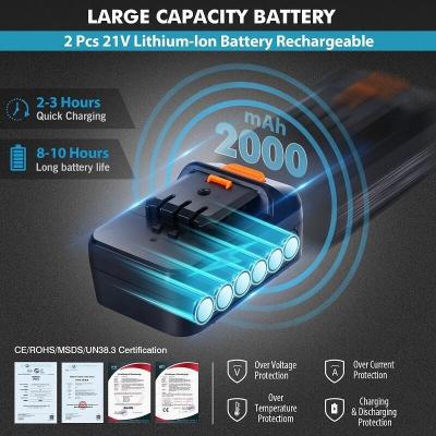 Cina Tagli di potatura dell'albero elettrico di KOMOK con SK5 la batteria delle lame 2pcs 2000mAH in vendita