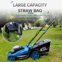China Cordless Push Electric Lawn Mower Foldable With 45L Bagger for sale