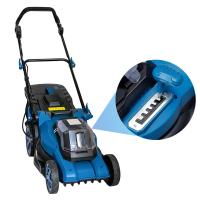 China Cordless Push Electric Lawn Mower Foldable With 45L Bagger for sale