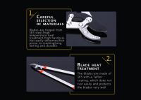 China Telescopic Elbow Manual Pruning Shears Plastic Coated SK5 Material for sale
