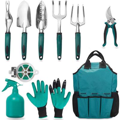 Cina Durable Heavy Duty Tool Set Canvas Bag Combination Kit Aluminum Shovel Garden Scissors with Cloth Bucket in vendita