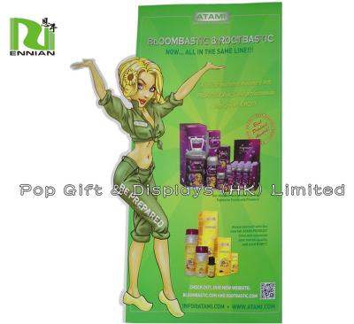 中国 POPのボール紙の立ち客の表示はロゴの形をカスタマイズしました 販売のため