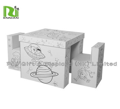 中国 子供のための注文パターン ボール紙の着色プレイハウス/テーブルおよび用具 販売のため