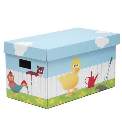 Cina Blu ondulato mobili ENCF021 Storage scatola di cartone con rivestimento acquoso in vendita