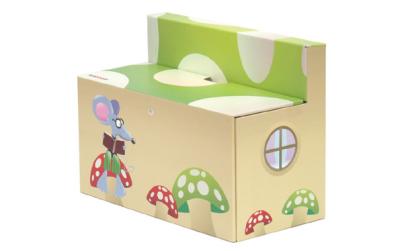 Cina Bello ondulato cartone mobili ENCF025 Mouse Sedia sgabello per i regali di bambini in vendita