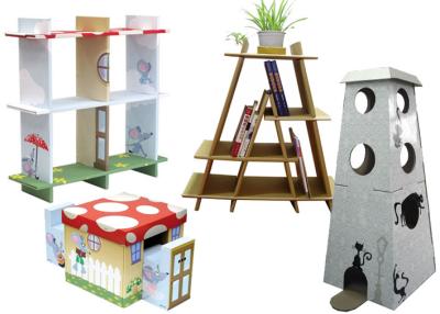 Cina Modelli su ordinazione della mobilia del cartone ondulato della costruzione per i bambini in vendita