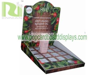 Cina ENCD052 unità di cartone espositori da banco a bordo personalizzato cosmetico punto di vendita grey in vendita