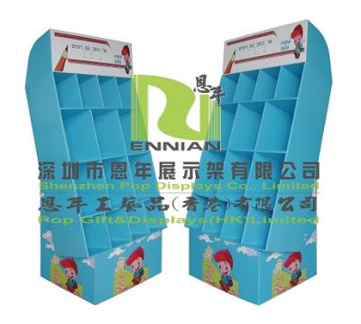 Cina Banco di mostra del pavimento del cartone della rivista di moda con lo scaffale blu di colore in vendita