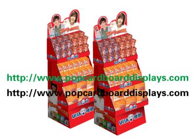 Cina Esposizioni di pavimento del cartone ondulato della polvere di talco del bambino con colore rosso in vendita