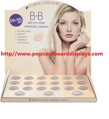 Cina Esposizione cosmetica del controsoffitto della crema di BB di vendita al dettaglio di schiocco delle esposizioni del contatore del cartone in vendita