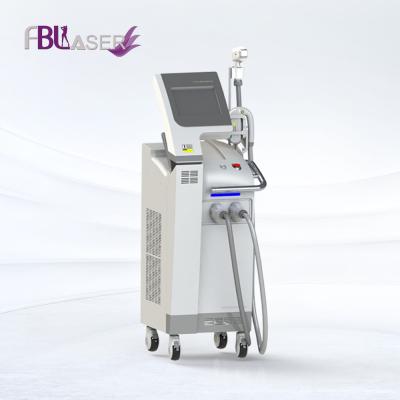 China Vertical IPL OPT SHR + Microneedle RF  + 808 nm Diode Laser hair removal Combined Multifunctional Machine for sale