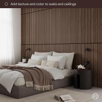 China Slatpanel Walnut Acoustic 3D Textured Wood Panels For Walls Ceilings Decorative Panels For Homes for sale