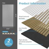 China Silver 3D Fluted Sound Absorbing Panel With Wood Finish Wood Slat Acoustic Panels for sale