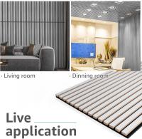 China Silver 3D Fluted Sound Absorbing Panel With Wood Finish Wood Slat Acoustic Panels for sale