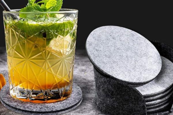 Quality 10*10 Cm 43 Color Felt Coasters Storage Suit With EN71 Certification for sale