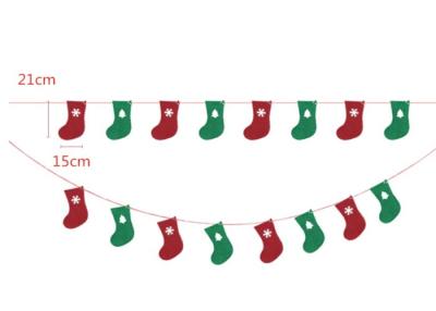China Het vlakke Hertenpatroon voelde de Gemakkelijke Muur Gehangen Installatie van Kerstmisdecoratie 21*15 Cm Te koop