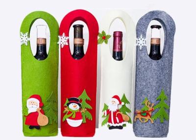 Cina Borse del tessuto del feltro della borsa del vino del feltro del materiale di protezione dell'ambiente di 40*14 cm per il Natale in vendita