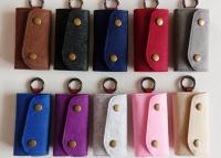 Quality Accept OEM 43 Colors Felt Key Wallet Business Gifts Key Holder With 6 Hooks for sale