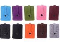 Quality Unisex Car Key Wallet Purse Felt Key Chain Bags 43 Colors With 3mm Thickness for sale